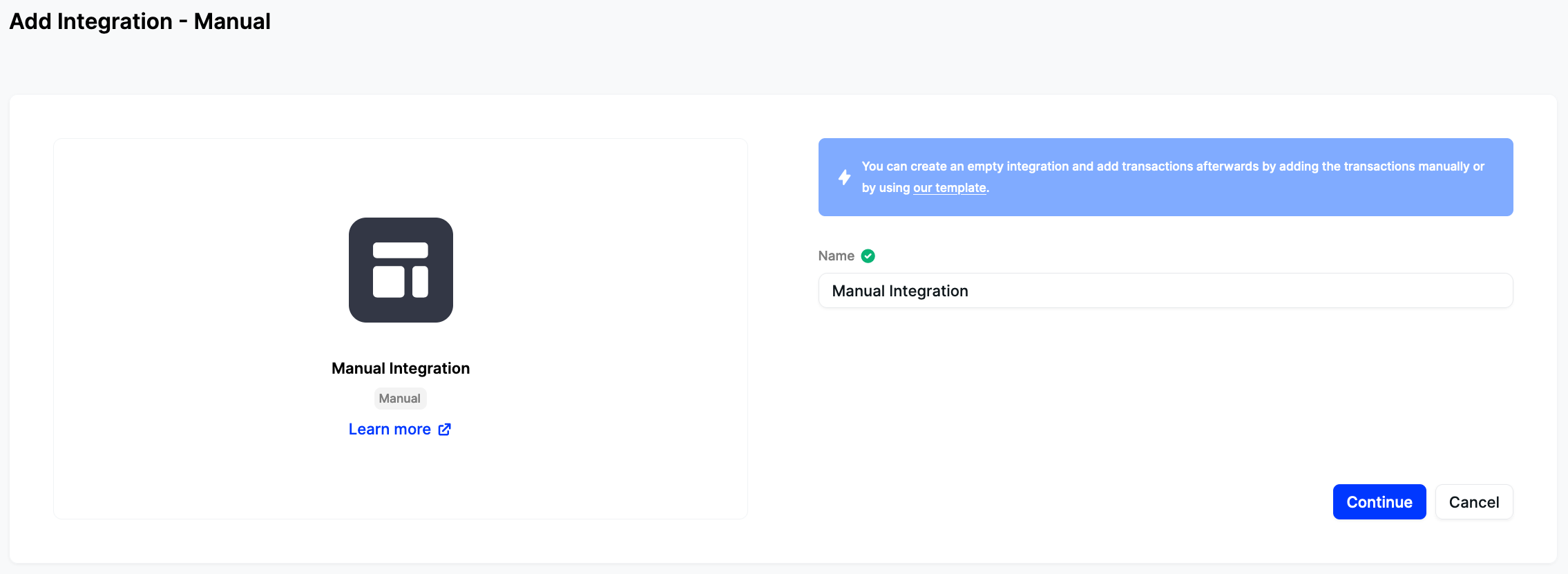 How to create a Manual Integration? – Blockpit Helpcenter