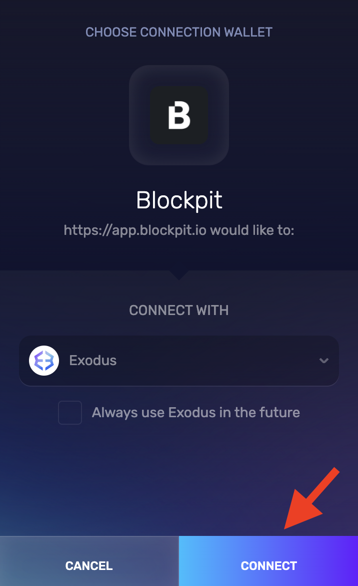How to import data from my Exodus Wallet (Extension)? – Blockpit Helpcenter
