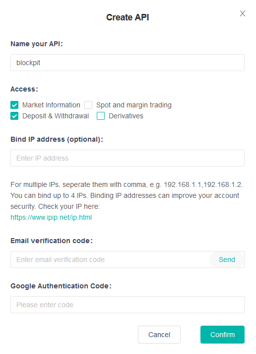 How To Import Data Via Diinex Api Key Blockpit Helpcenter 8777